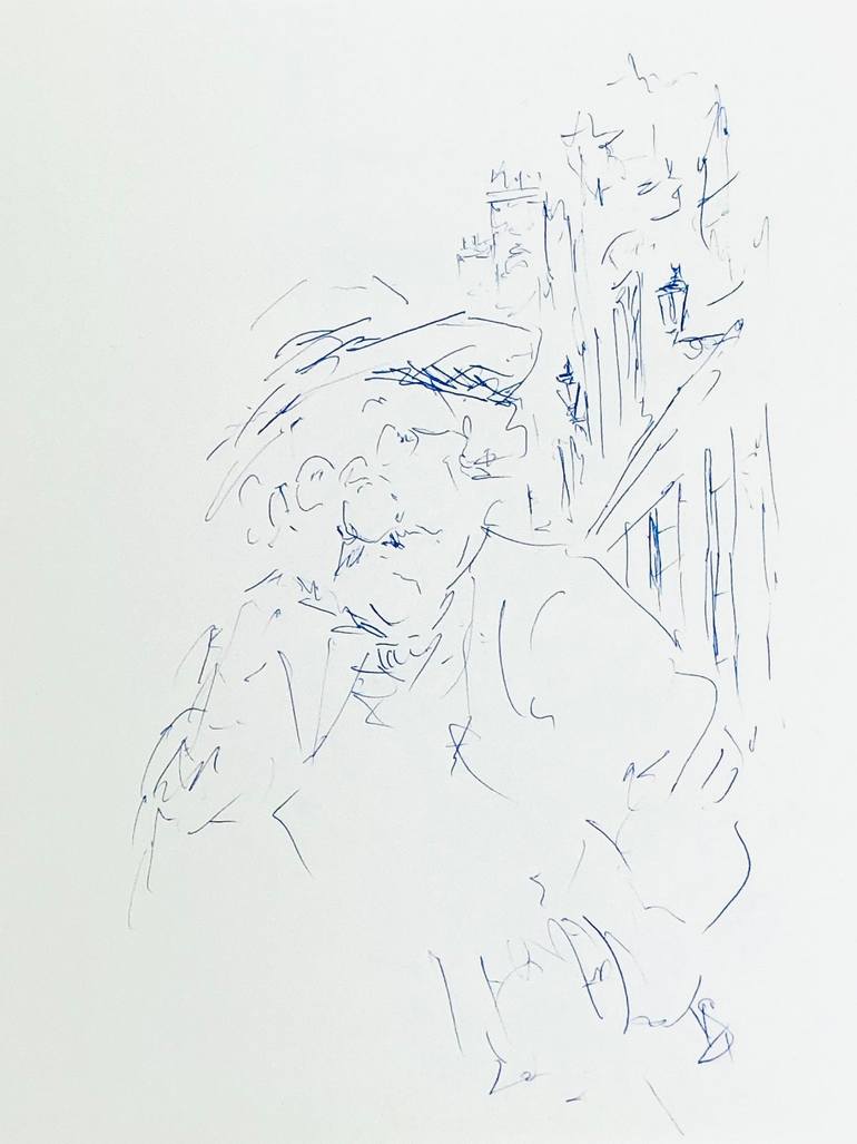 The familiar streets. Drawing by Victoria General | Saatchi Art