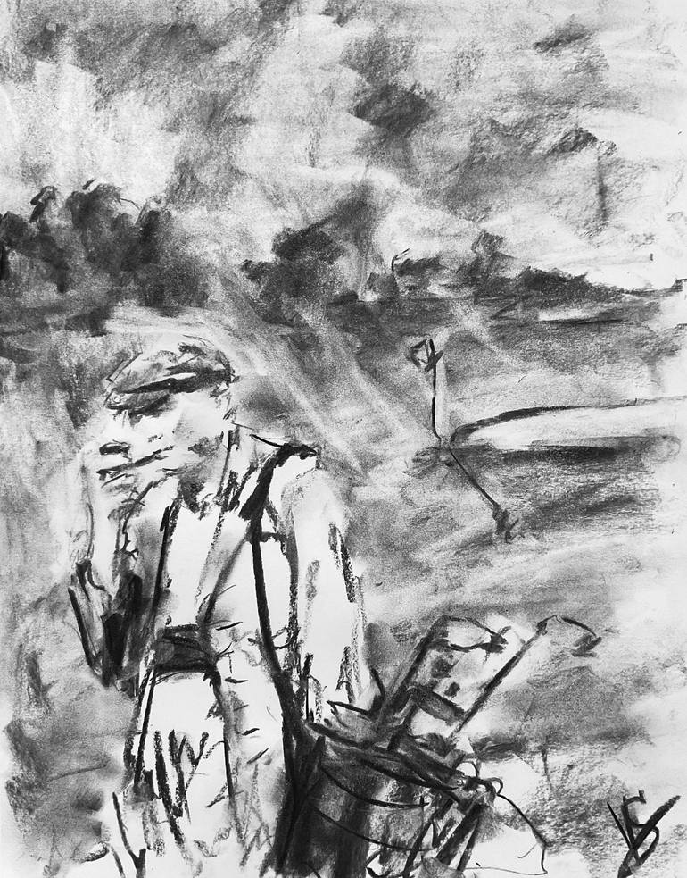 The Murder on the Links. Drawing by Victoria General | Saatchi Art