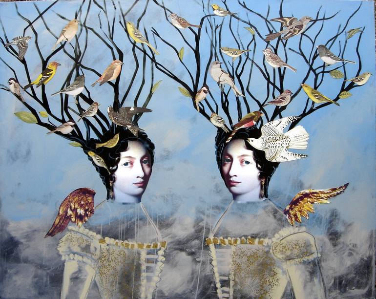 The Aviary Painting by Louis St.lewis | Saatchi Art