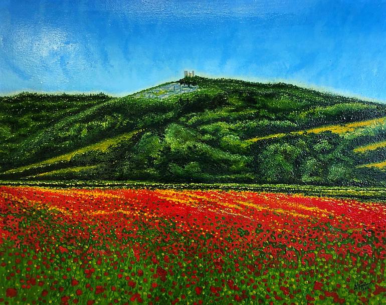 Le village de Bonnieux, Provence Painting by David Tomlin | Saatchi Art