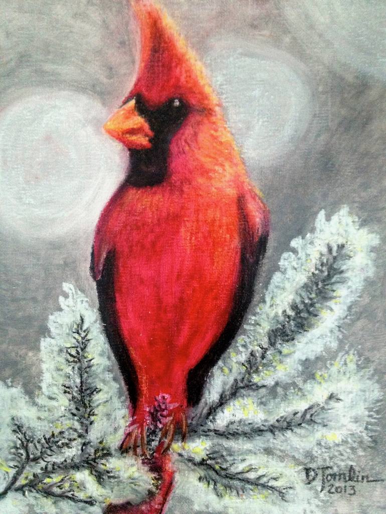 The Cardinal Painting by David Tomlin | Saatchi Art