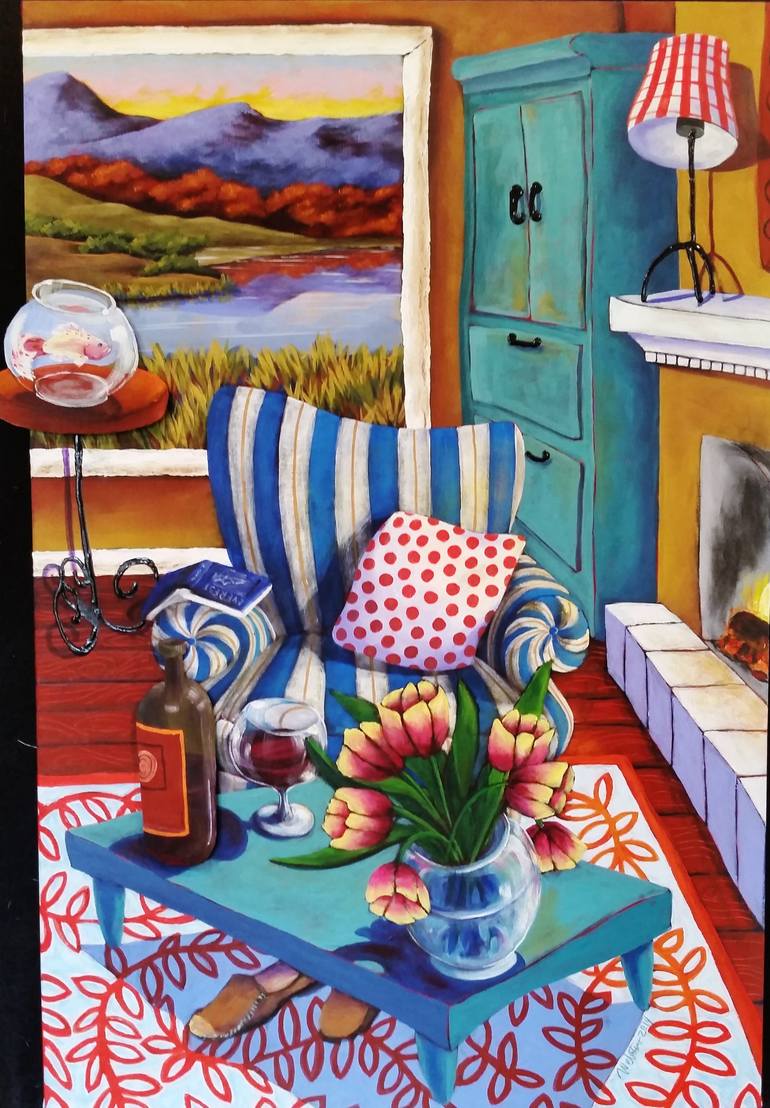 Planning an Escape Painting by Susan Webster | Saatchi Art