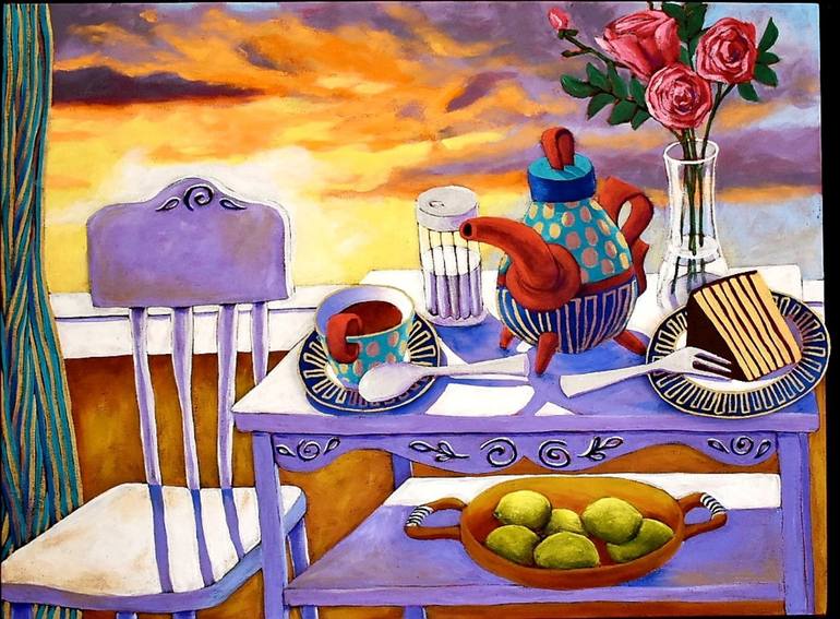 Tea for Tots Painting by Susan Webster | Saatchi Art