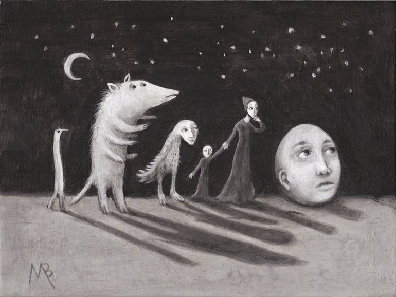 The Night Procession Painting by Michael Broad | Saatchi Art