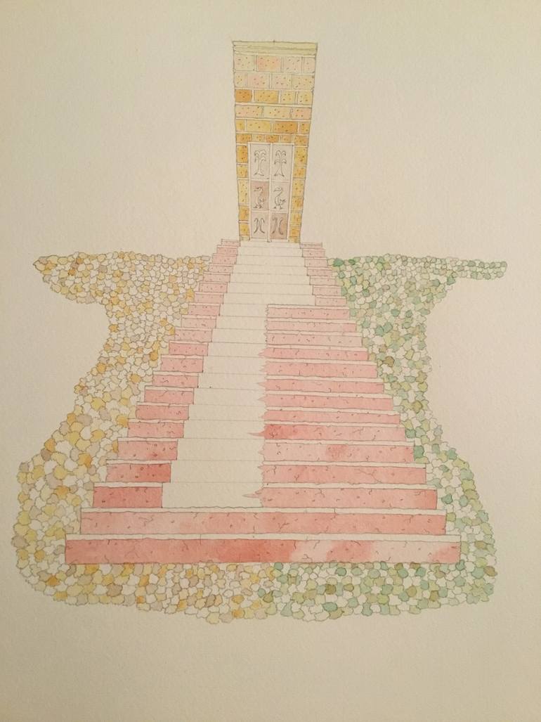 the stairway of ahaz Painting by Stephen Hutchinson | Saatchi Art