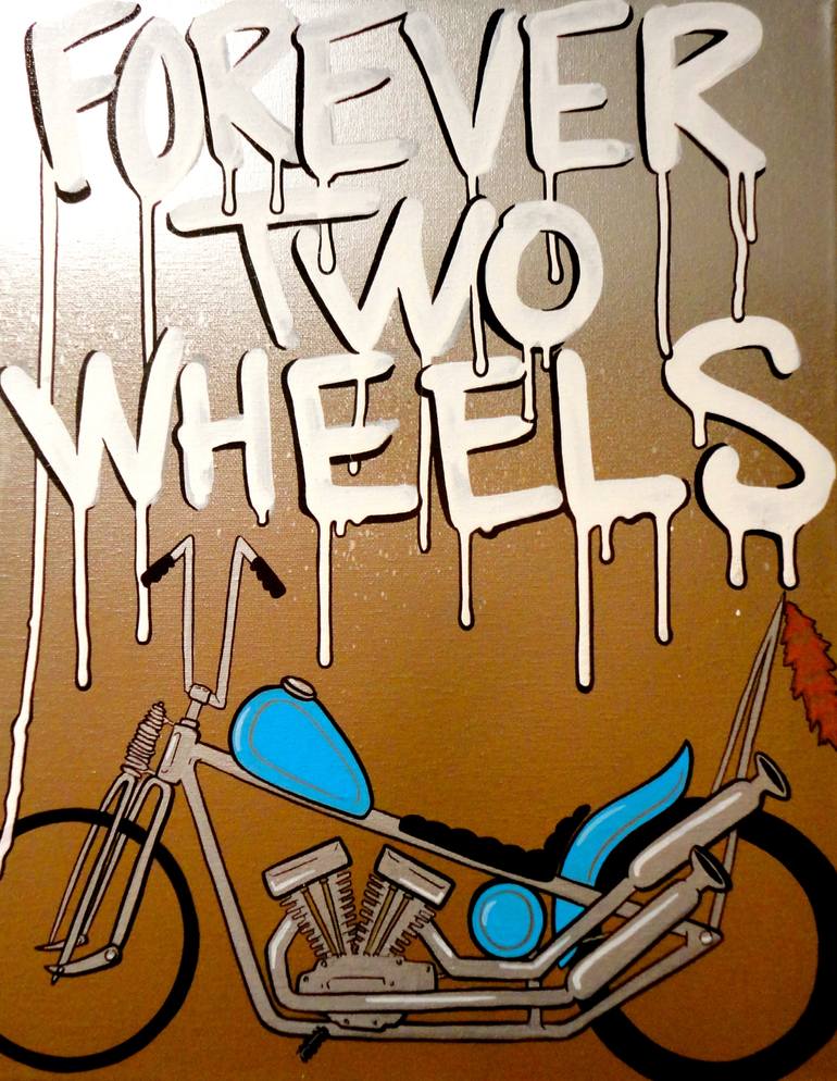 FOREVER TWO WHEELS Painting by RHETT JOHNSON | Saatchi Art