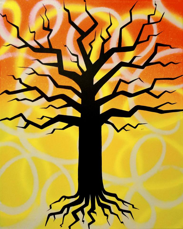 sunset tree Painting by RHETT JOHNSON | Saatchi Art