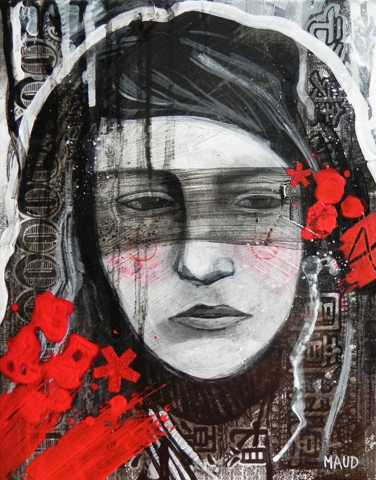 Tigua Young Woman Painting by Maud Besson | Saatchi Art