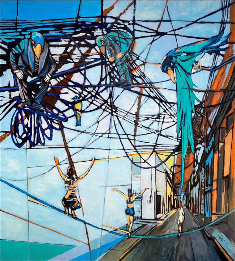 Las ciudades nido Painting by Monika Malgorzata Gabrys | Saatchi Art