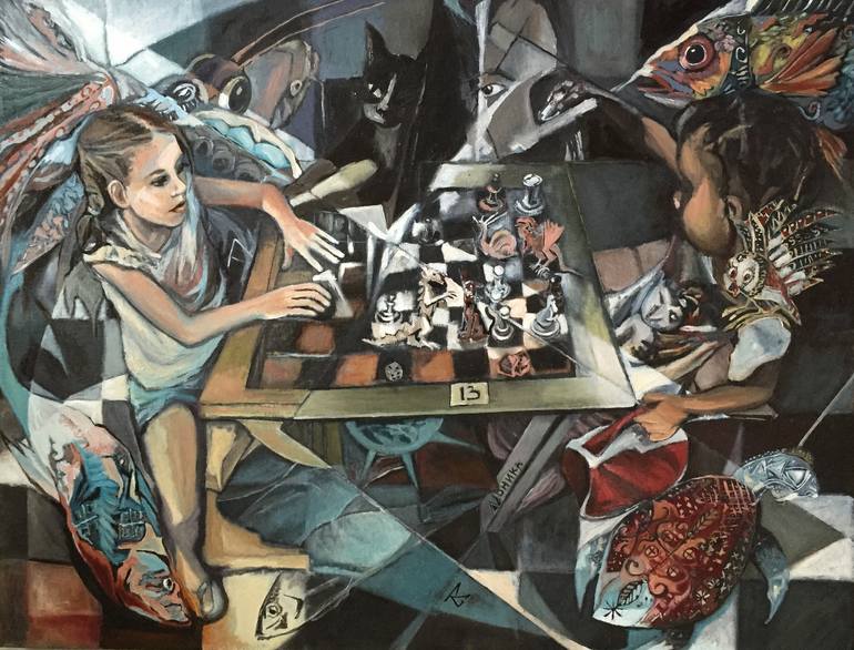 PLAYING Painting by Monika Malgorzata Gabrys | Saatchi Art