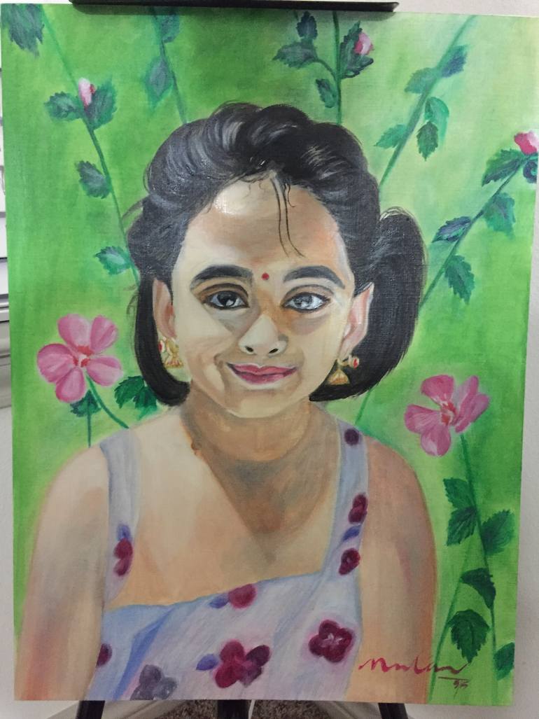Saranya - Potrait study Painting by Nutan Bathula | Saatchi Art