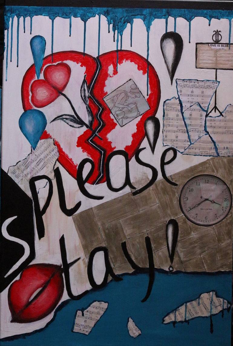 Please Stay Painting by Tatjana Logatcheva | Saatchi Art