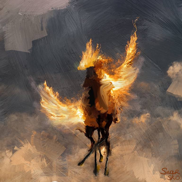 Pegasus Painting by Mindaugas Snarskis | Saatchi Art