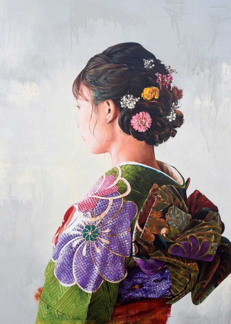 KIMONO 01 Painting by Arindam Biswas | Saatchi Art