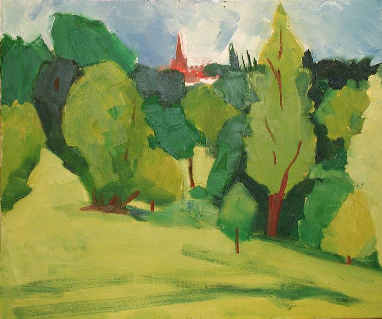 Hampstead Park Painting by Shaida Shad | Saatchi Art