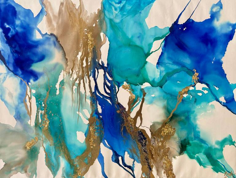 Azure Depths Painting by Sumali Piyatissa | Saatchi Art