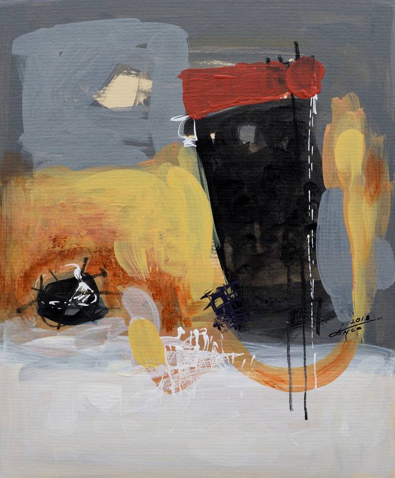 Red Burden Painting by Dumitru Stefan | Saatchi Art