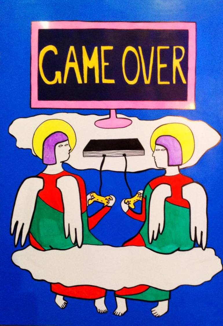 Game Over Painting by Archibald Kordzaia | Saatchi Art