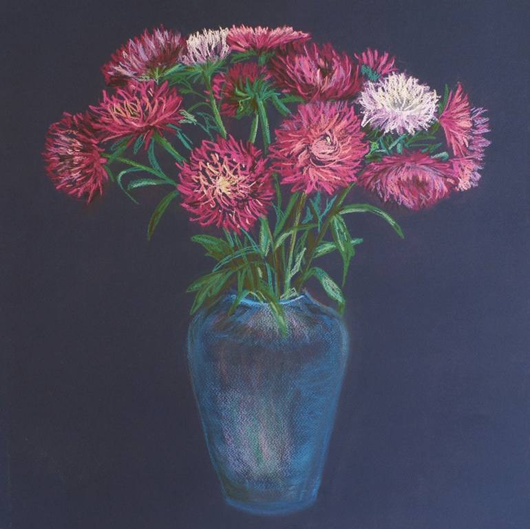 Asters Drawing by Aleksandra Potapova | Saatchi Art