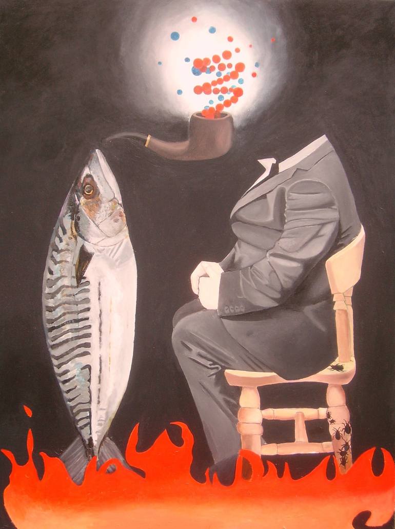 The Fish knows the truth Painting by Andrew Stacey | Saatchi Art