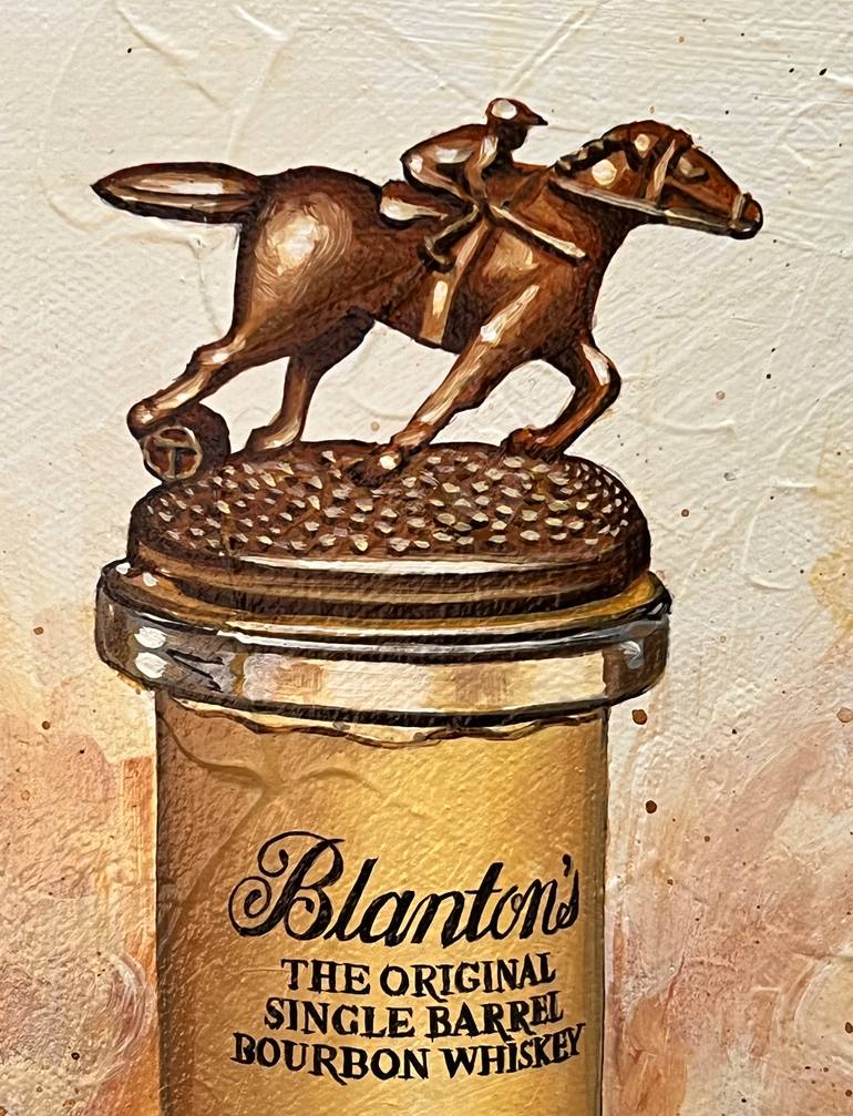 Blanton's with Carrillo Cigar Painting by Ian Greathead | Saatchi Art