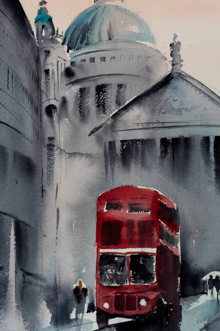 London's Bus Painting by Yuriy Kraft | Saatchi Art