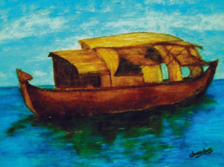 HOUSE BOAT Painting by Y Chandan Rao | Saatchi Art