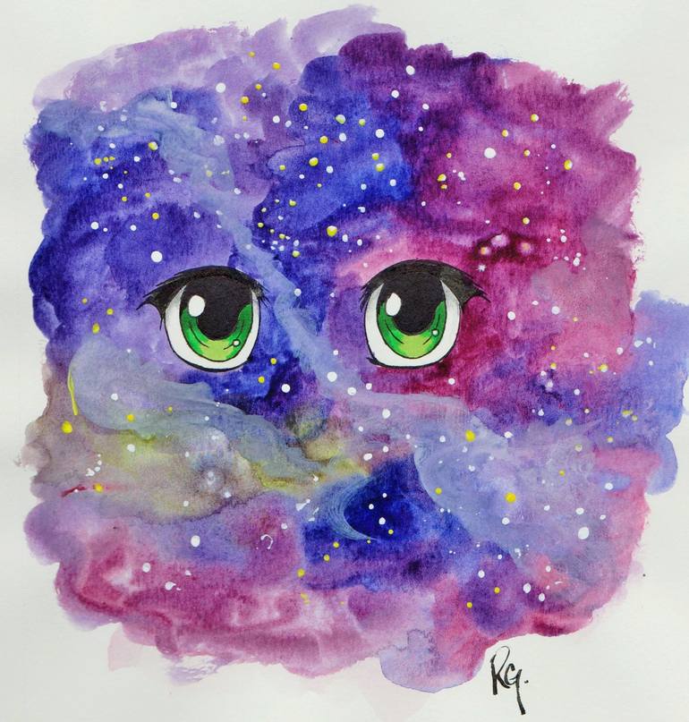Galaxy Eye Drawing by Ryan Garrett | Saatchi Art
