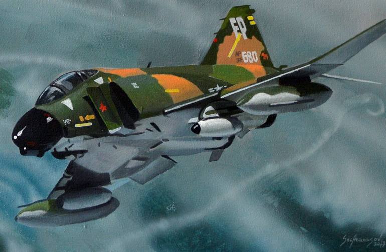 F 4 Phantom Painting by Stanislav Atanasov | Saatchi Art