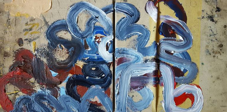 Chance Encounter in Alphabet City Painting by Victoria Smith | Saatchi Art