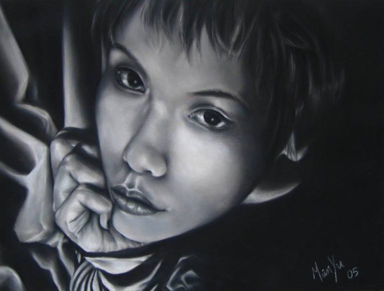 Self portrait Painting by Man Yu Fung | Saatchi Art