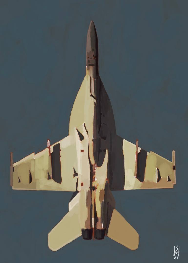 F-18 Going Vertical: Gradient Series: Gradient No. 1 Painting by Hans ...