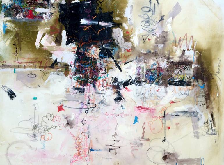 Uninterrupted Dialogue Painting by Toyin Alabi | Saatchi Art