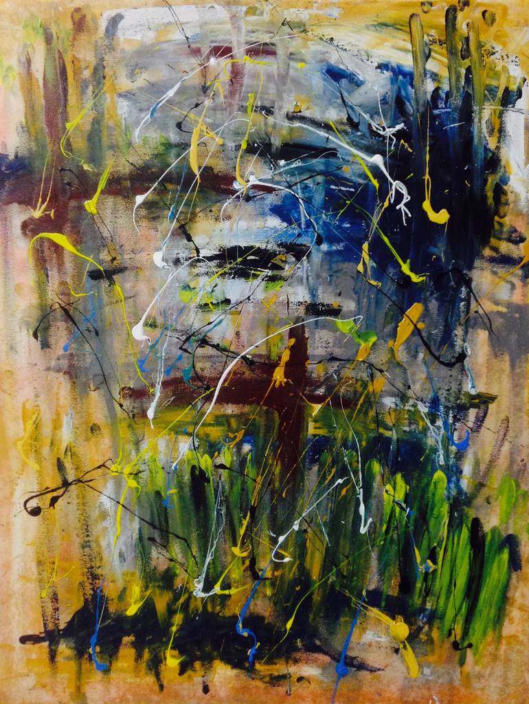 'My Cross My Sky' Painting by Steven Wilyeo | Saatchi Art