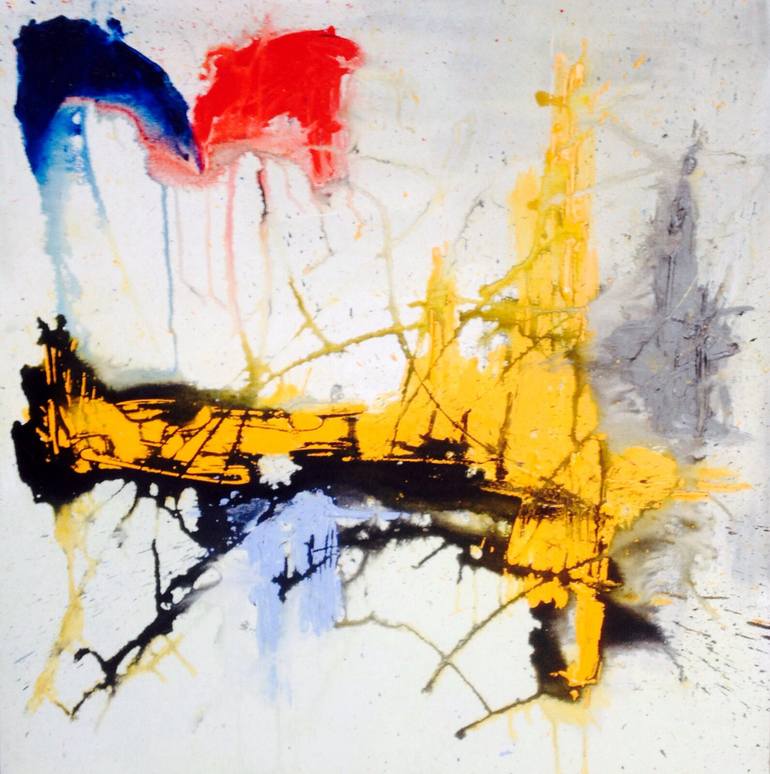 Sky Battle Painting by Steven Wilyeo | Saatchi Art