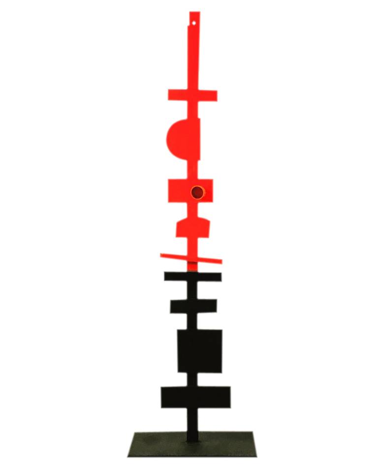 Black & Red Totem Sculpture by Peter Bradley Cohen | Saatchi Art