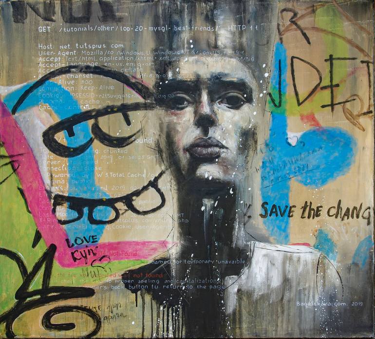 Contemporary street art graffiti portrait The Memory... Painting by ...