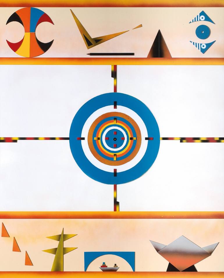 Geometric symbols Painting by Antonio Saporito | Saatchi Art