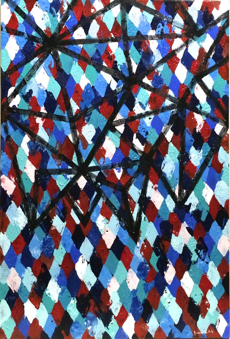 Abstract Vivid Prism Painting by Parineeta Agarwal Goenka | Saatchi Art