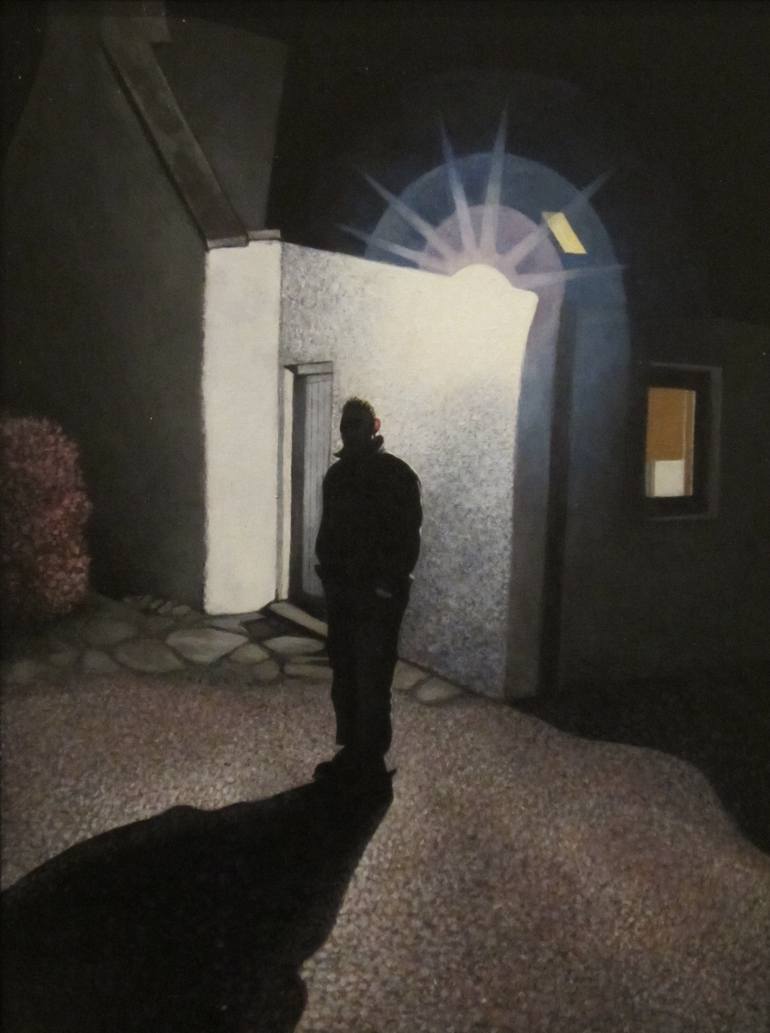 Figure at Night Painting by Daniel Murray | Saatchi Art