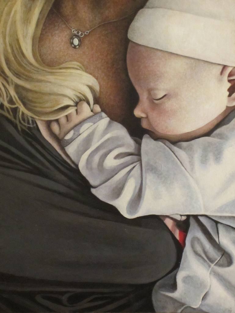 Mother and Child Painting by Daniel Murray | Saatchi Art