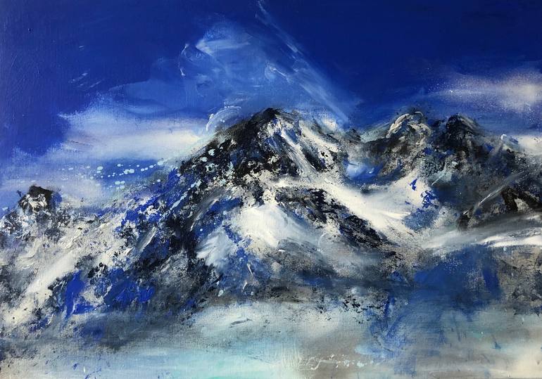 Alpine slopes Painting by Antonia Thompson | Saatchi Art