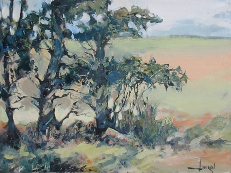 Rye field Painting by Henadzy Havartsou | Saatchi Art