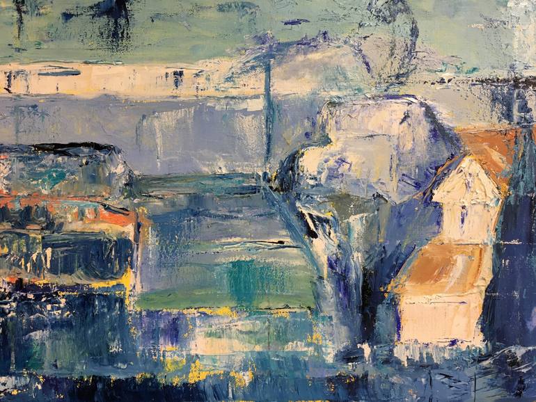Mediterranean after De Stäel Painting by Judith Skillman | Saatchi Art