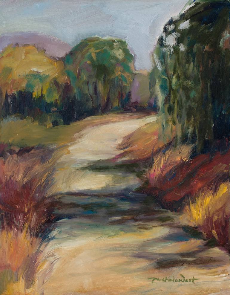 The sunny path Painting by Michele West | Saatchi Art