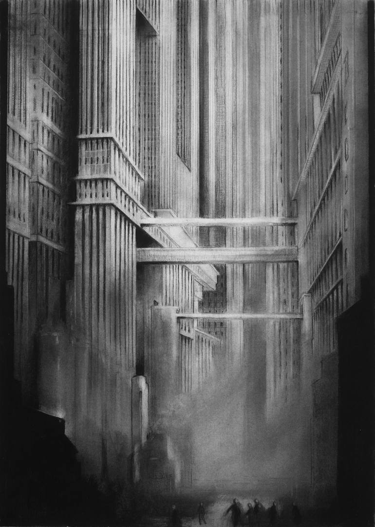 Metropolis Drawing by Scott Gillis | Saatchi Art