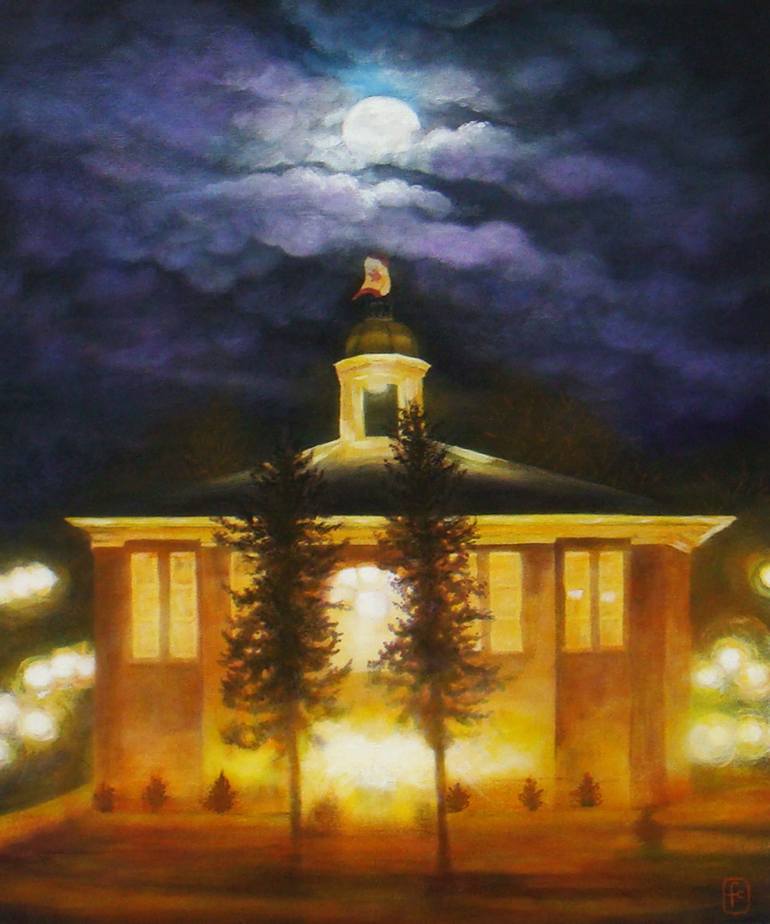 Under a Full Moon Painting by Frances Clancy | Saatchi Art