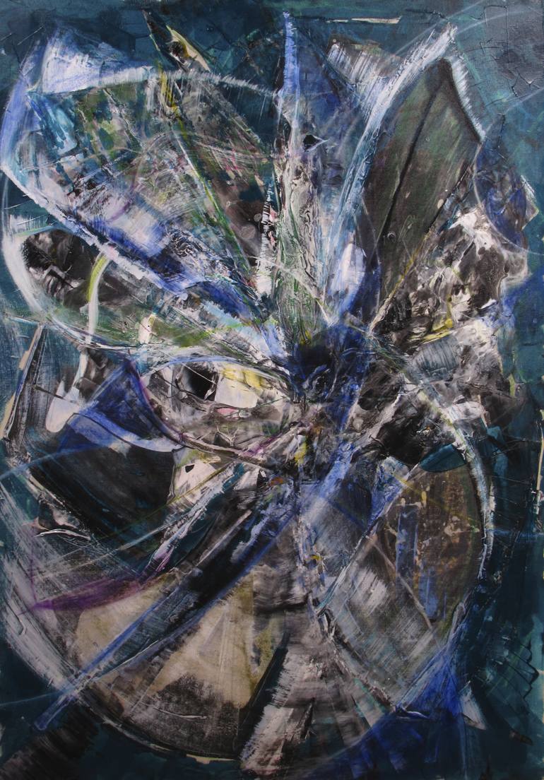 Martian Flower 3 - Original Art Large Wall Art Modern Abstract ...