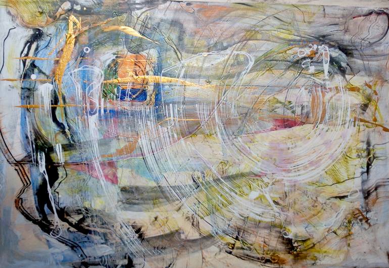Golden Age, Original abstract painting Painting by Dmitri Matkovsky ...