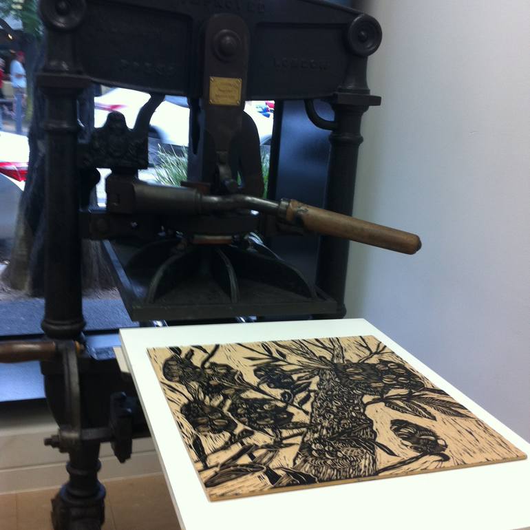 Banksia Tree - woodcut print Printmaking by Matthew Broughton | Saatchi Art